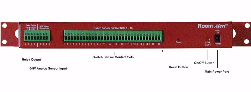 Room Alert 32E-Server monitoring temperature, humidity, current.Room ...
