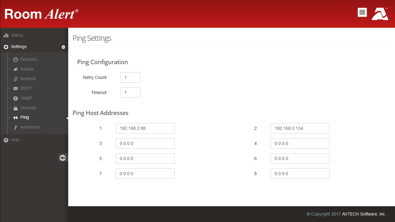 Room Alert 4ER-Server monitoring temperature, humidity, current.Room ...