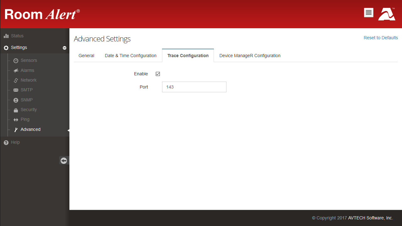 Room Alert 4E-Server monitoring temperature, humidity, current.Room ...